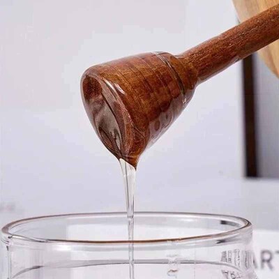 Honey Jar High Borosilicate Glass Sealed Tank with Wooden Li