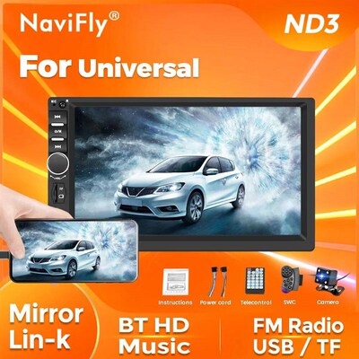 Navifly 1Din 2 Din 7 inch Universal Car Multimedia all-in-on