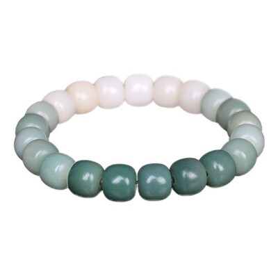 Carbon Roasted Gradient White Jade Bodhi Green Ice Penetrati