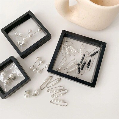 5/6Pcs/Pack Cute Enamel Brooches Pins Pearl Neckline Small C