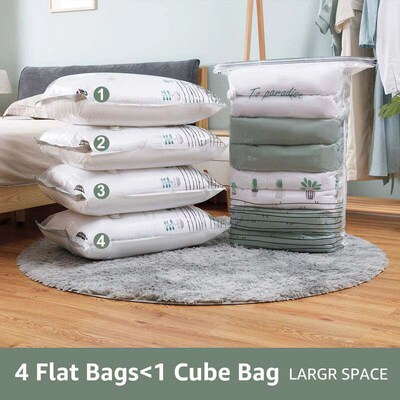 TAILI Cubic Vacuum Bags Large Storage Bag for Clothing, Comf
