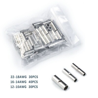 600/150/100/50Pcs AWG 22-10 Copper Tinned Splice Crimp Termi