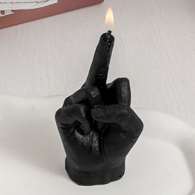 Creative Candles Middle Finger Shaped Gesture Scented Candle