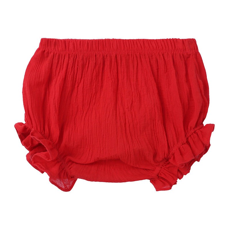 Kids Tales Summer Baby Big Pp Pants Solid Color Cotton And L