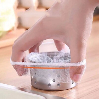 100pcs Disposable Sink Filter Mesh Bags Kitchen Sewer Drains