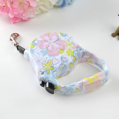 Printed Retractable Leash For Dogs Extending Puppy Walking L