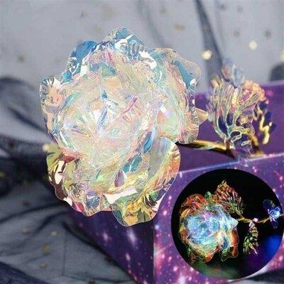 1pcs Simulation Rose Lasts Love Flowers With Light Wedding