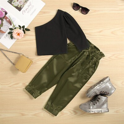 FOCUSNORM 2pcs Fashion Autumn Kids Girls Clothes Sets Long S