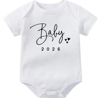 Baby 2026 Pregnancy Announcement Newborn Baby Bodysuits Cott