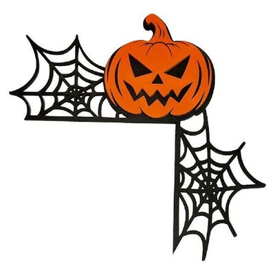 Boxwood Door Corner Decoration Halloween Door Top Decor