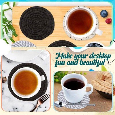 8Pcs Drink Coasters with Rack Absorbent Coasters Minimalist