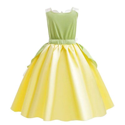 Tiana Costume Girl Dress Up Princess Girls Cosplay Role