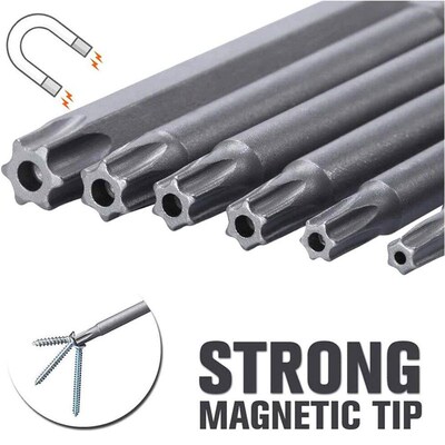 11-Piece Torx Security Bit Set, S2 Steel Magnetic Security S