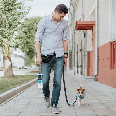 water bottele dog with Food Container Portable Pet Dispenser