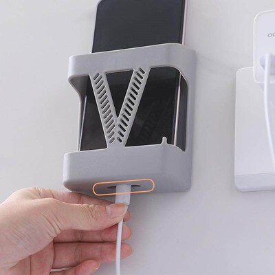 No-drill storage shelf, remote control organizer, bedside ph