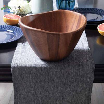 QIANLI-B相木碗沙拉碗家思烫用实木餐具碗吃饭碗木质碗防泡面汤碗