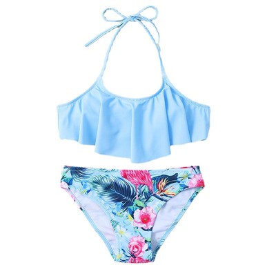 Rainbow Print Girls Kids Swimsuit Swimwear New Summer Kid Ba