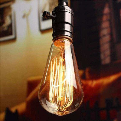 Vintage Edison Bulb E27 Incandescent Light Retro Lamp 60W Tu