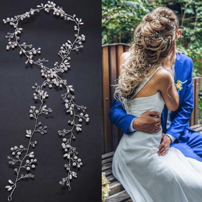 Pearl Tiara Crystal Hairbands Hair Pins Bridesmaid Decoratio