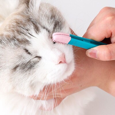 Pet Comb Tear Stain Brush Handheld Cat Eye Wipe Rub Eyes Poo