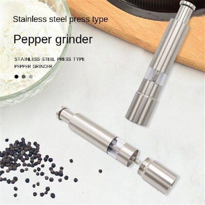 10pcs Stainless Steel Manual Spice, Pepper, Coarse Salt,
