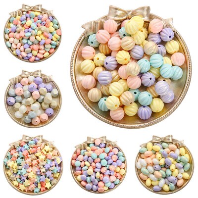 Marca dragon color acrylic straight hole beads scattered diy