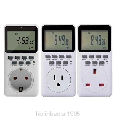 E74E Outlet Timer 7 Day Plug in Timer Outlet Indoor Digital