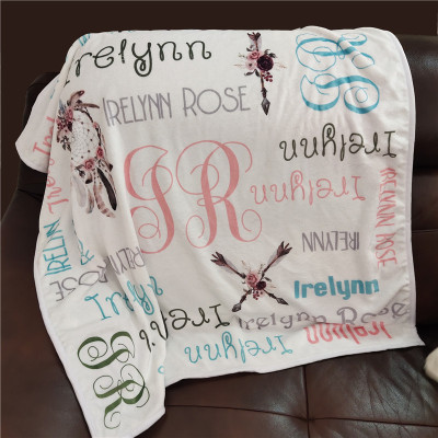 Personalized Baby Blanket Swaddling Baby Bedding Crib Swaddl