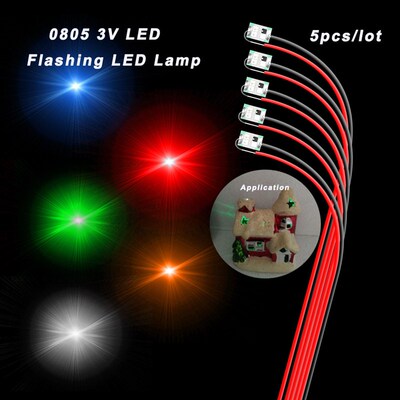 0805 Micro Flashing SMD DIY 3V Led Blinking Led Model Making