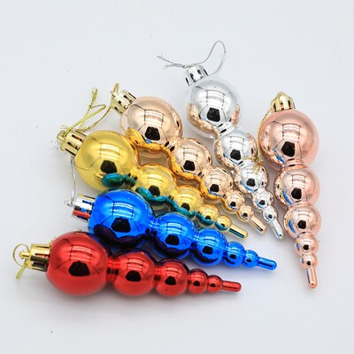 Gourd String Plastic Electroplating Decoration Props Christm