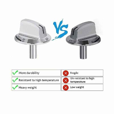 6 PCS Upgrade 5304525746 Long Stem Stove Knobs