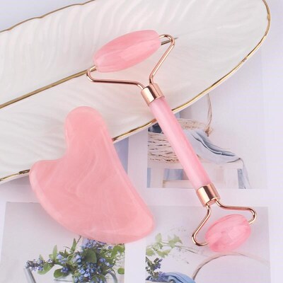 Jade Stone Facial Massage Roller Guasha Board Facial Beauty