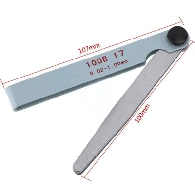 Feeler Gauge17 Blades Feeler Gauge Metric  Filler 0.02-1.00m