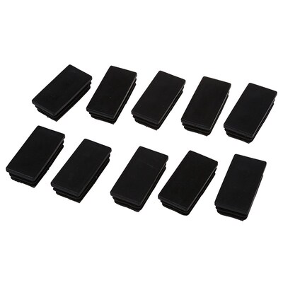 Plastic Rectangle Tube Inserts End Blanking Cap 25x50mm 10 P