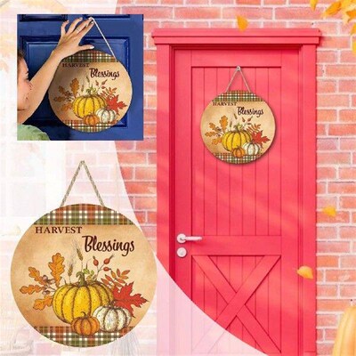 Thanksgiving Wooden Sign Door Plate Exquisite Welcome Sign