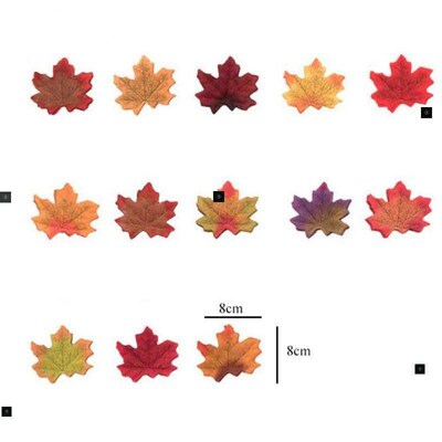 500pcs Silk Maple Leaf Thanksgiving Days Wedding Prop D