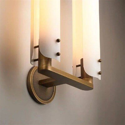 Modern Copper Glass Wall Lamp Indoor Luxury Porch Light