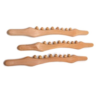 Pine multi-use back massage scraping stick wood acupoint mer