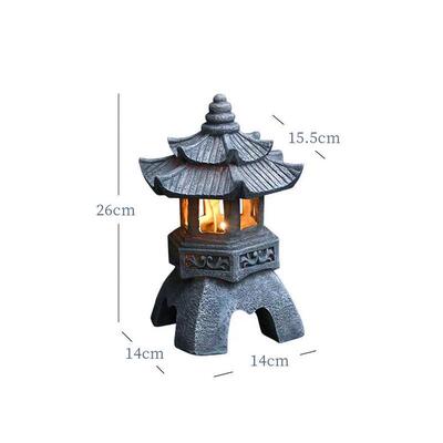 Solar powered stone tower light outdoor courtyard light