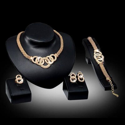Womens Fashion Exaggerated Five-Ring Set Exquisite Hip Hop