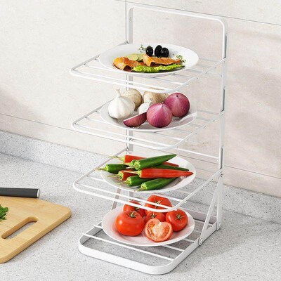 Kitchen Vegetable Storage Rack Vegetable Artifact Foldable