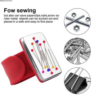 new3 Colors Sewing Pincushion Wrist Hand Magnetic Needle Pad