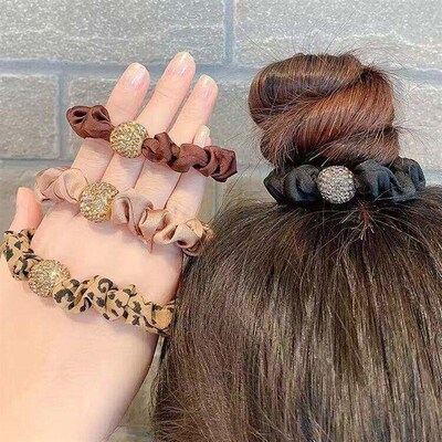 Korean Rhinestone Large Hair Bands for Women, High Elasticit