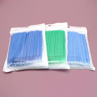 100Pcs Disposable MicroBrush Lash Cotton Swab Eyelash Extens