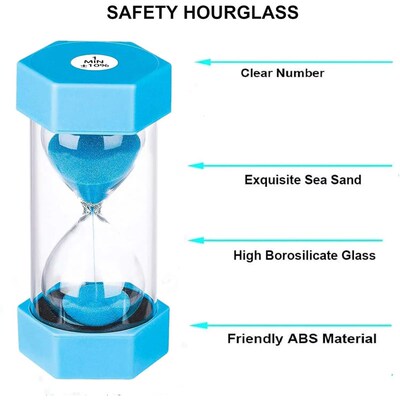 5/10/30 Minute Hourglass Sand Timer Colorful Hour Glass Sand