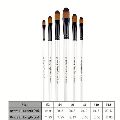 6pcs Artist Paint Brushes Set Artist Paintbrushes For Acryli