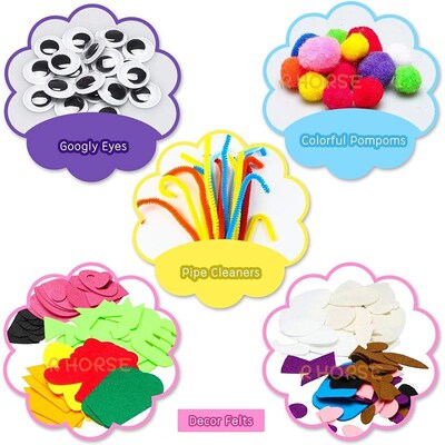 12Pcs Animal Hand Puppets Making Kit for Kids Toddlers DIY A