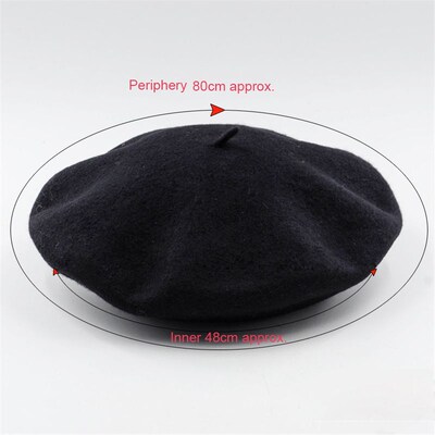 Women Girls Winter Warm Faux Wool Beret French Artist Beanie