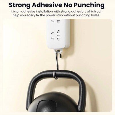 Toocki Self-Adhesive Power Socket Strip Fixator Wall Mounted