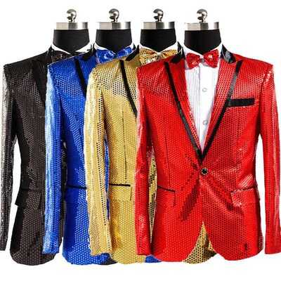 Stage Table Performance Clothing Mens Uncle Bird Suit Sequi